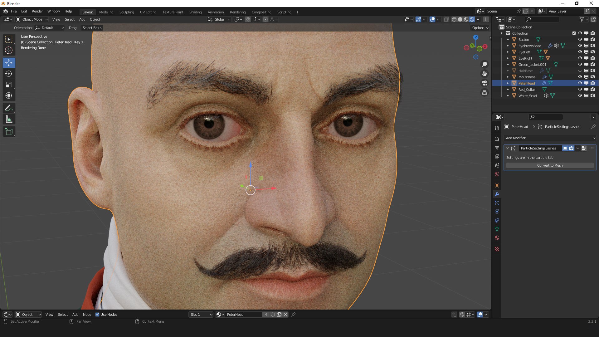 Free Peter The Great Hairstyle 3D Model - TurboSquid 2092708