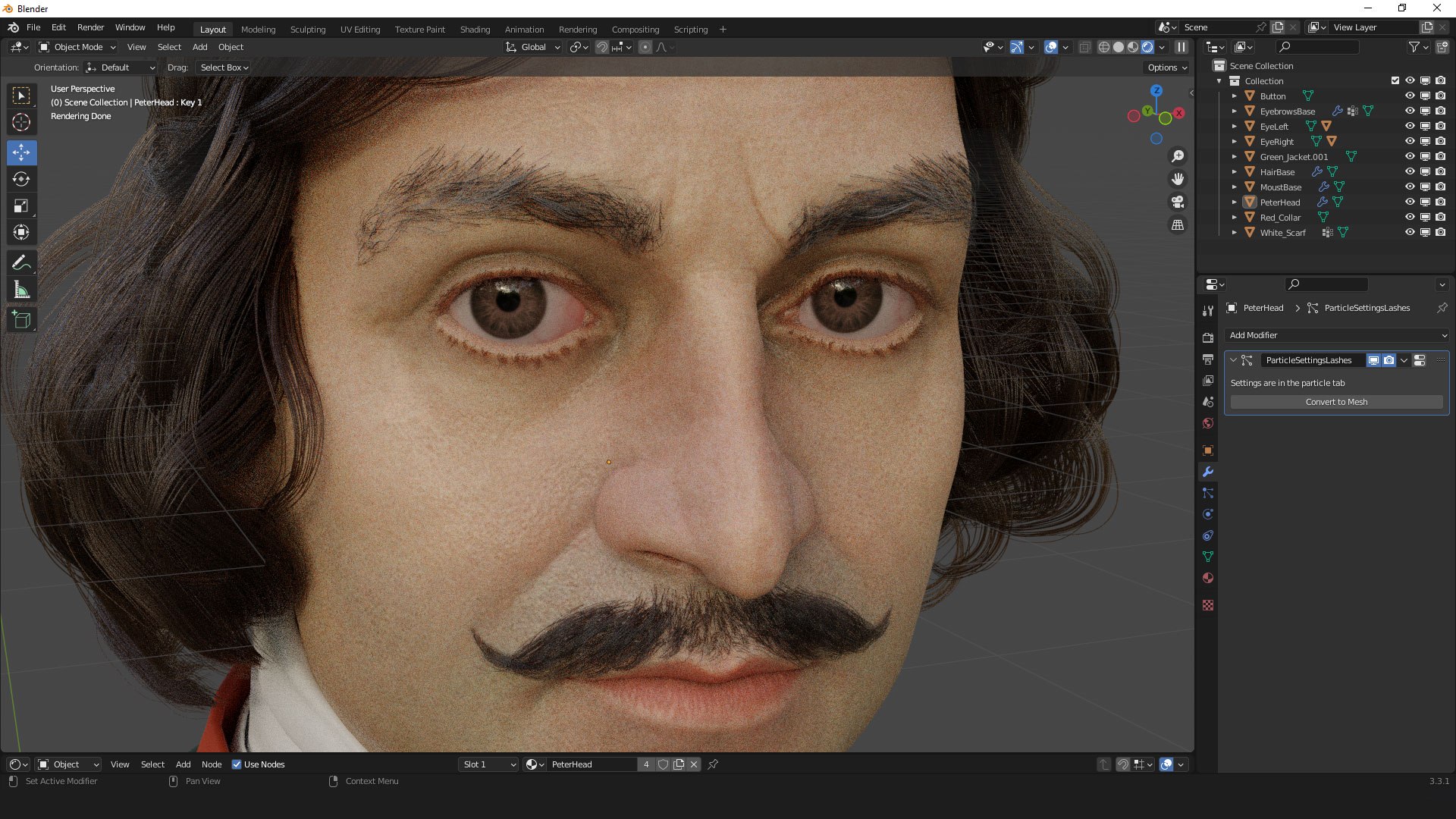 Free Peter The Great Hairstyle 3D Model - TurboSquid 2092708