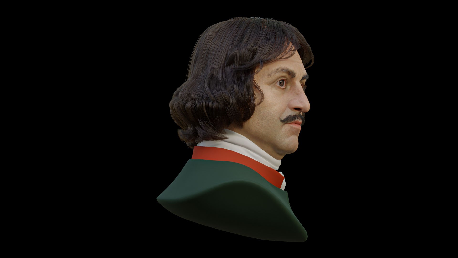 Free Peter The Great Hairstyle 3D Model - TurboSquid 2092708