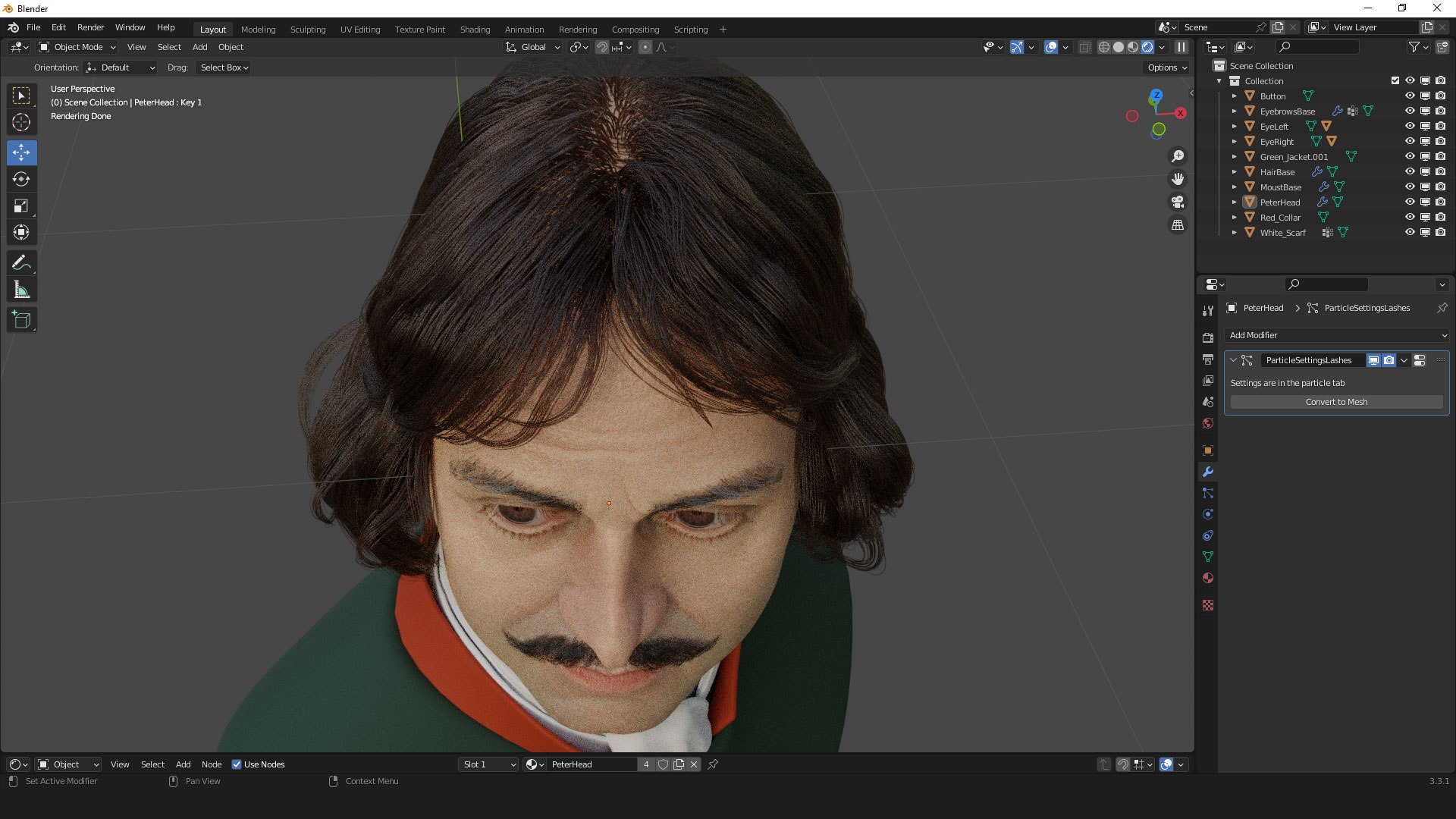 Free Peter The Great Hairstyle 3D Model - TurboSquid 2092708