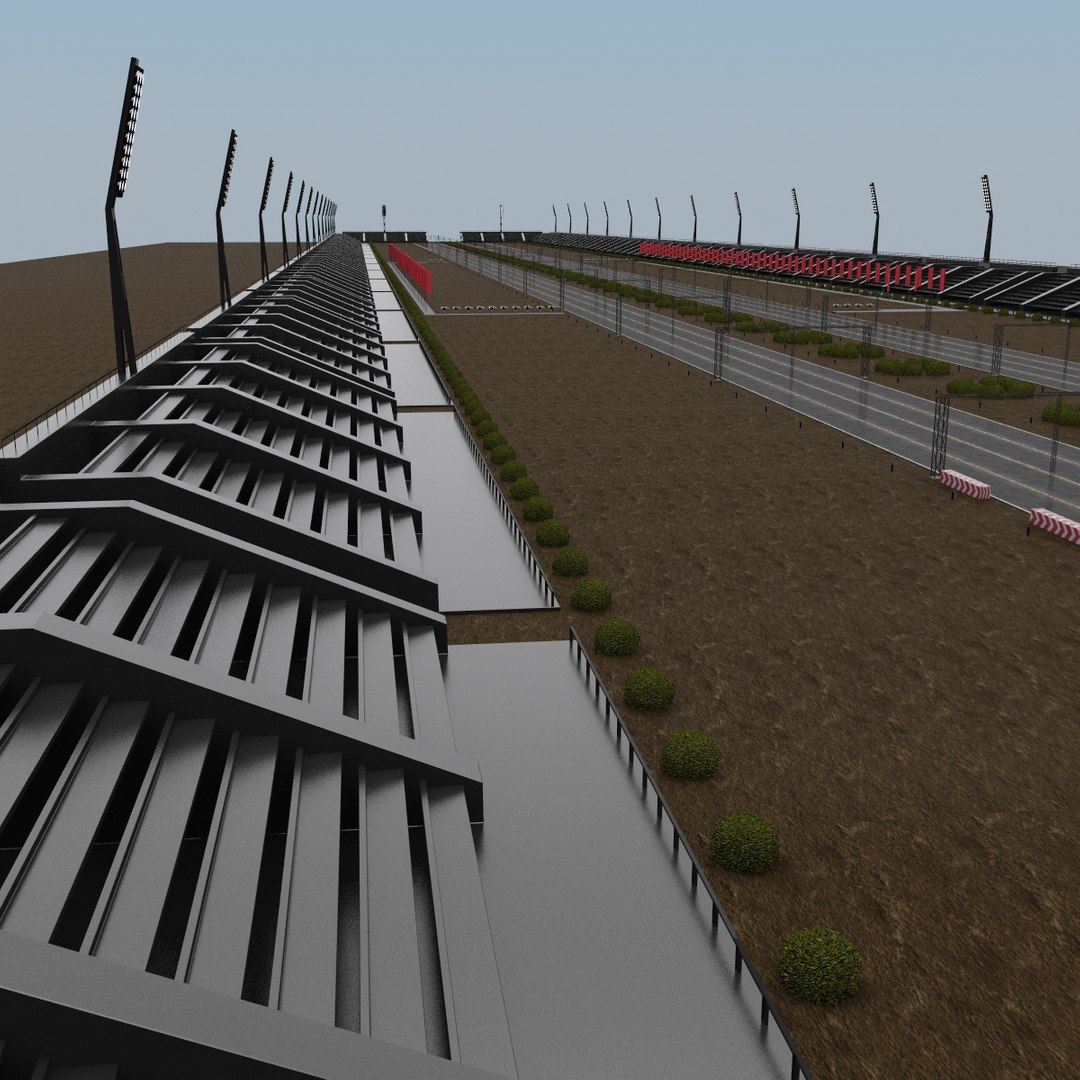 3d Drag Race Stadium Model