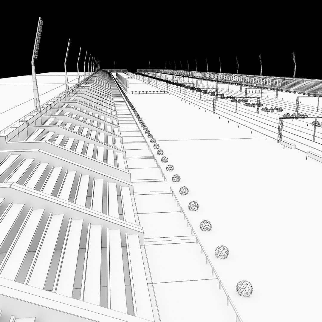 3d Drag Race Stadium Model