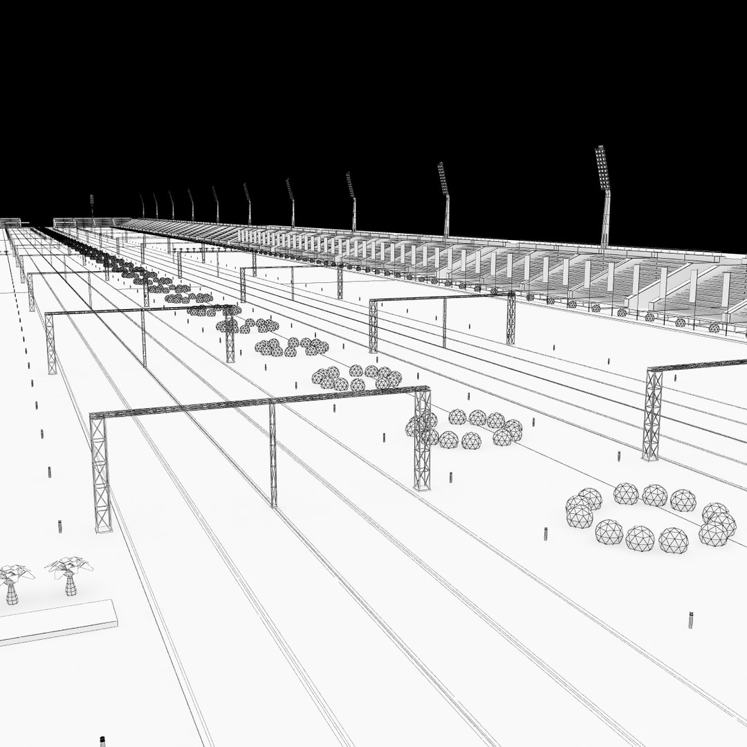 3d Drag Race Stadium Model