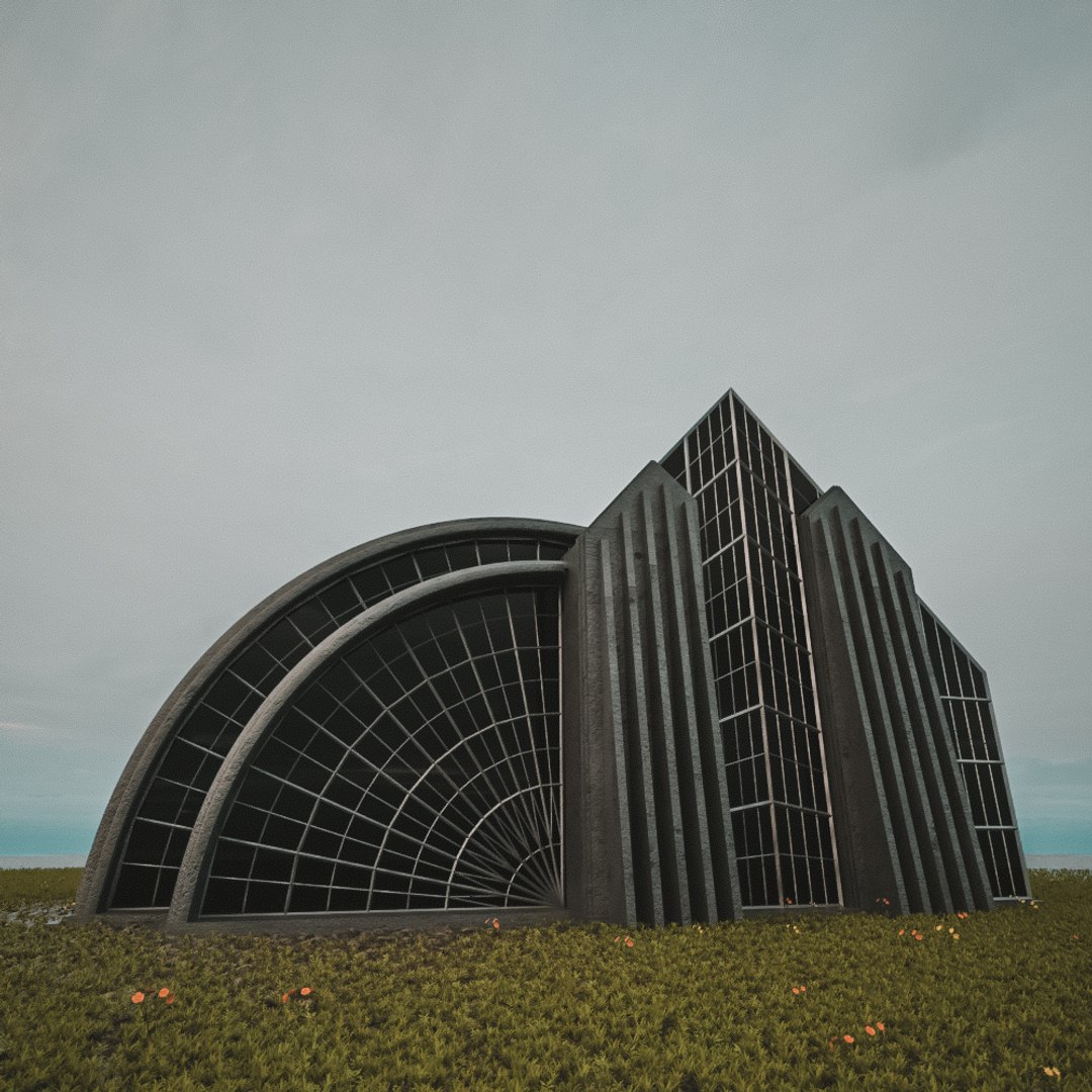 3D scifi steampunk building architectural model - TurboSquid 1573662