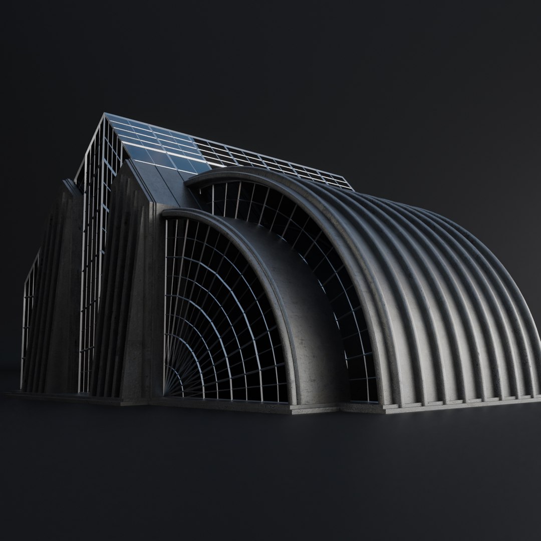 3D scifi steampunk building architectural model - TurboSquid 1573662