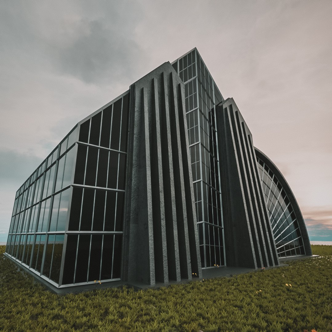 3D scifi steampunk building architectural model - TurboSquid 1573662