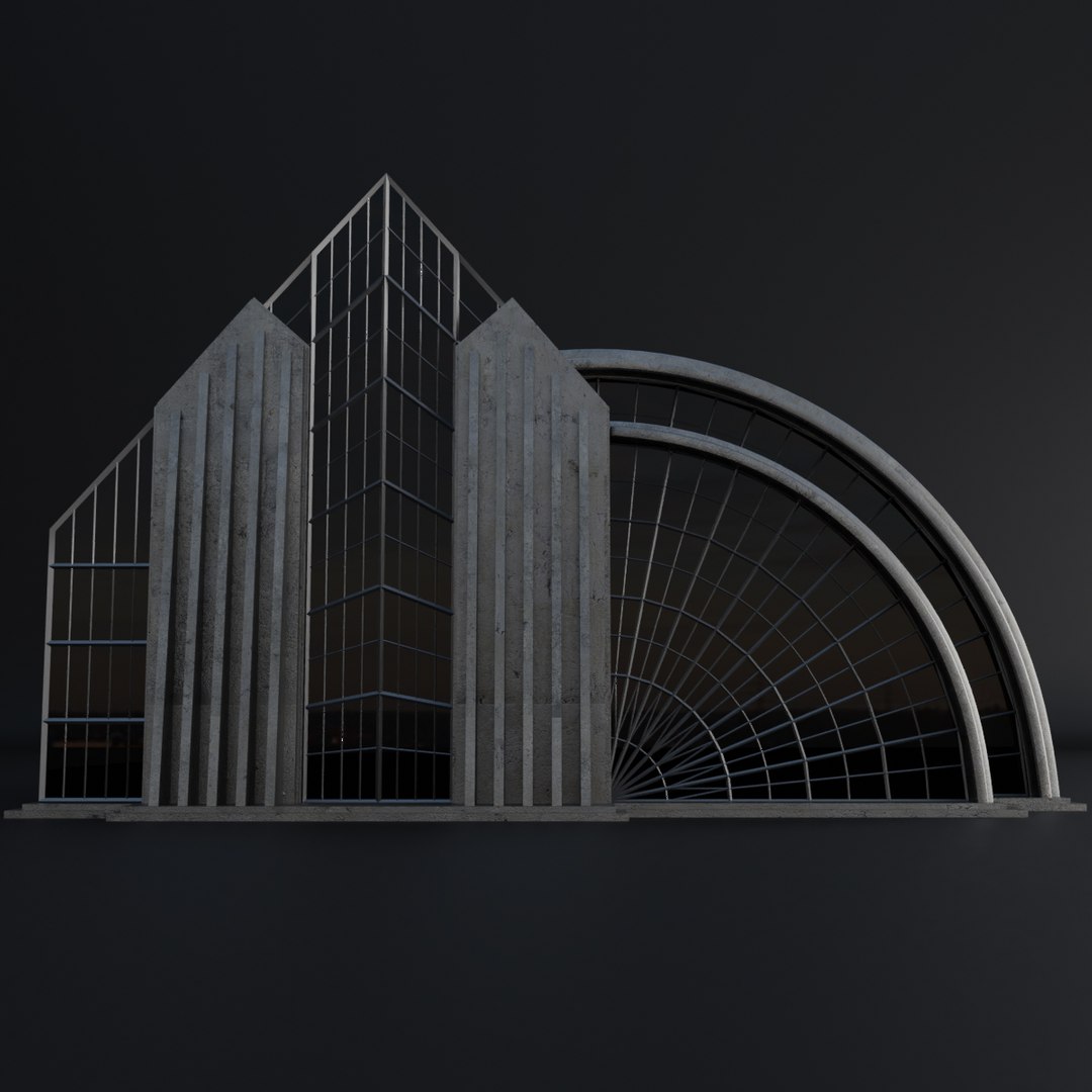 3D scifi steampunk building architectural model - TurboSquid 1573662