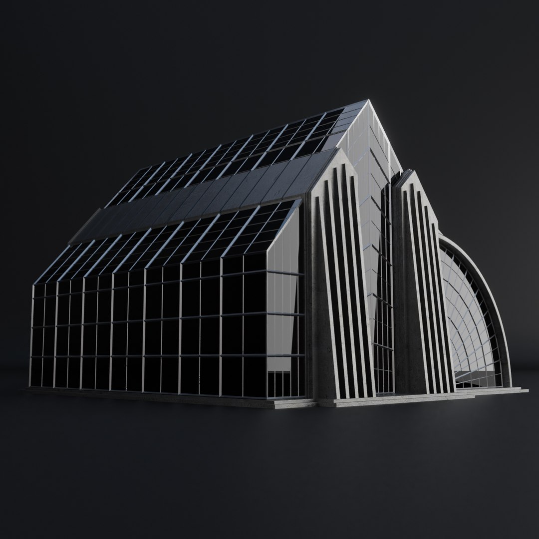 3D scifi steampunk building architectural model - TurboSquid 1573662