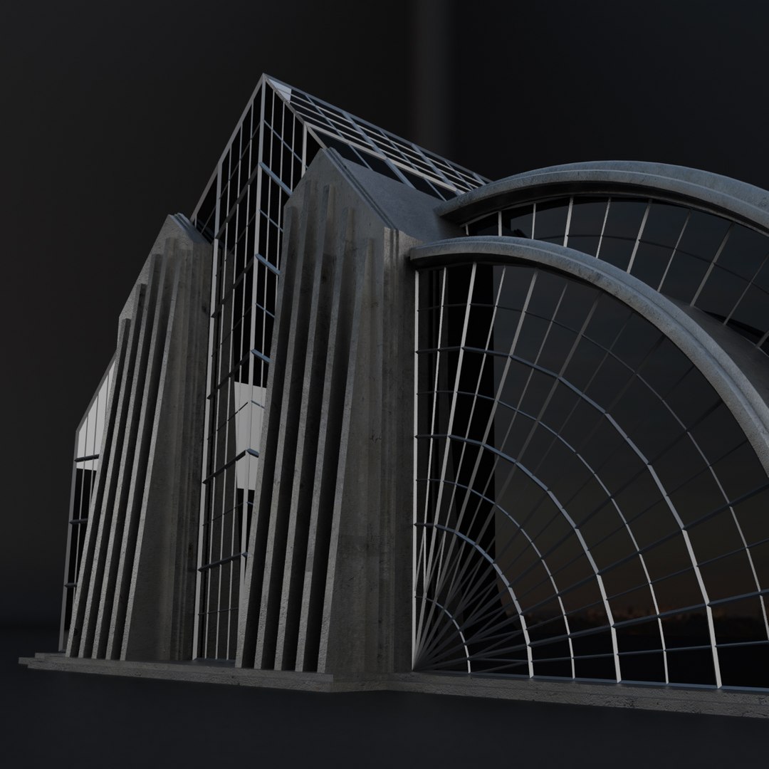 3D scifi steampunk building architectural model - TurboSquid 1573662