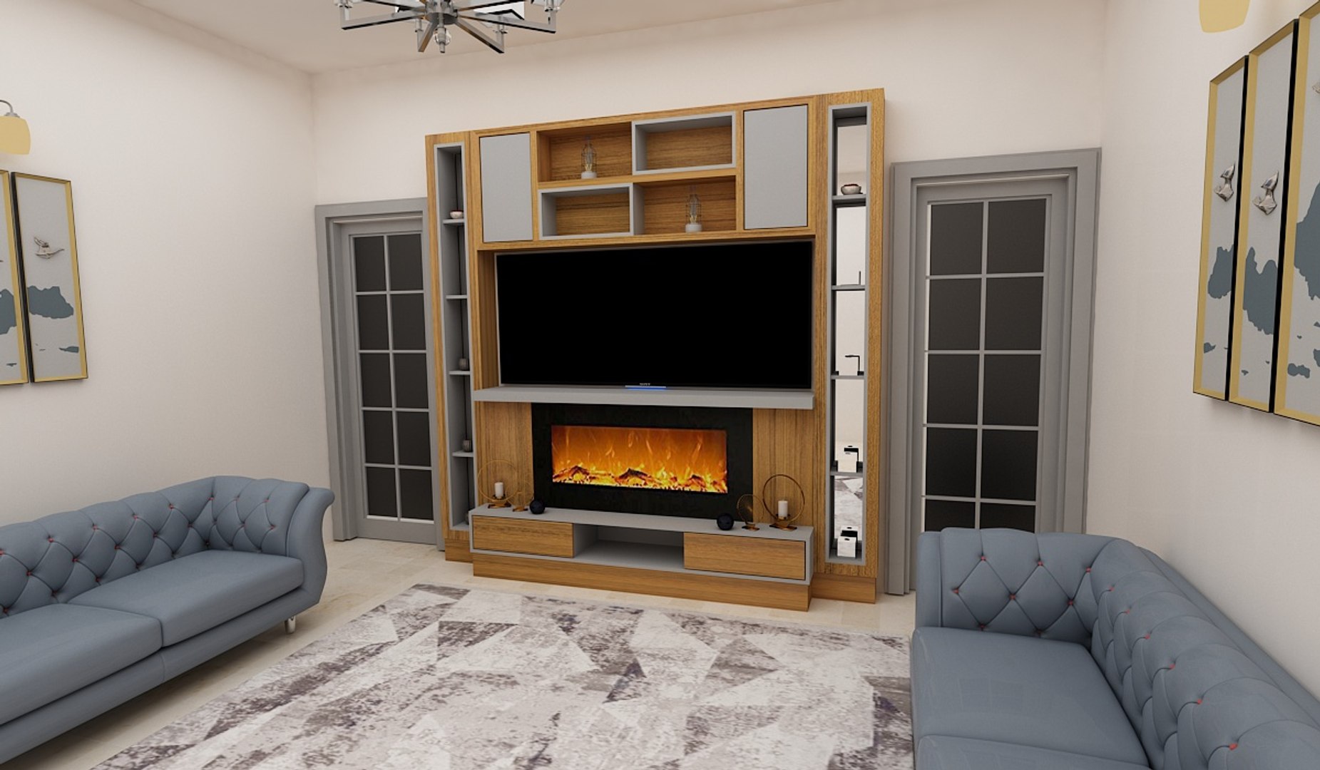 3D fireplace decor model - TurboSquid 1481934