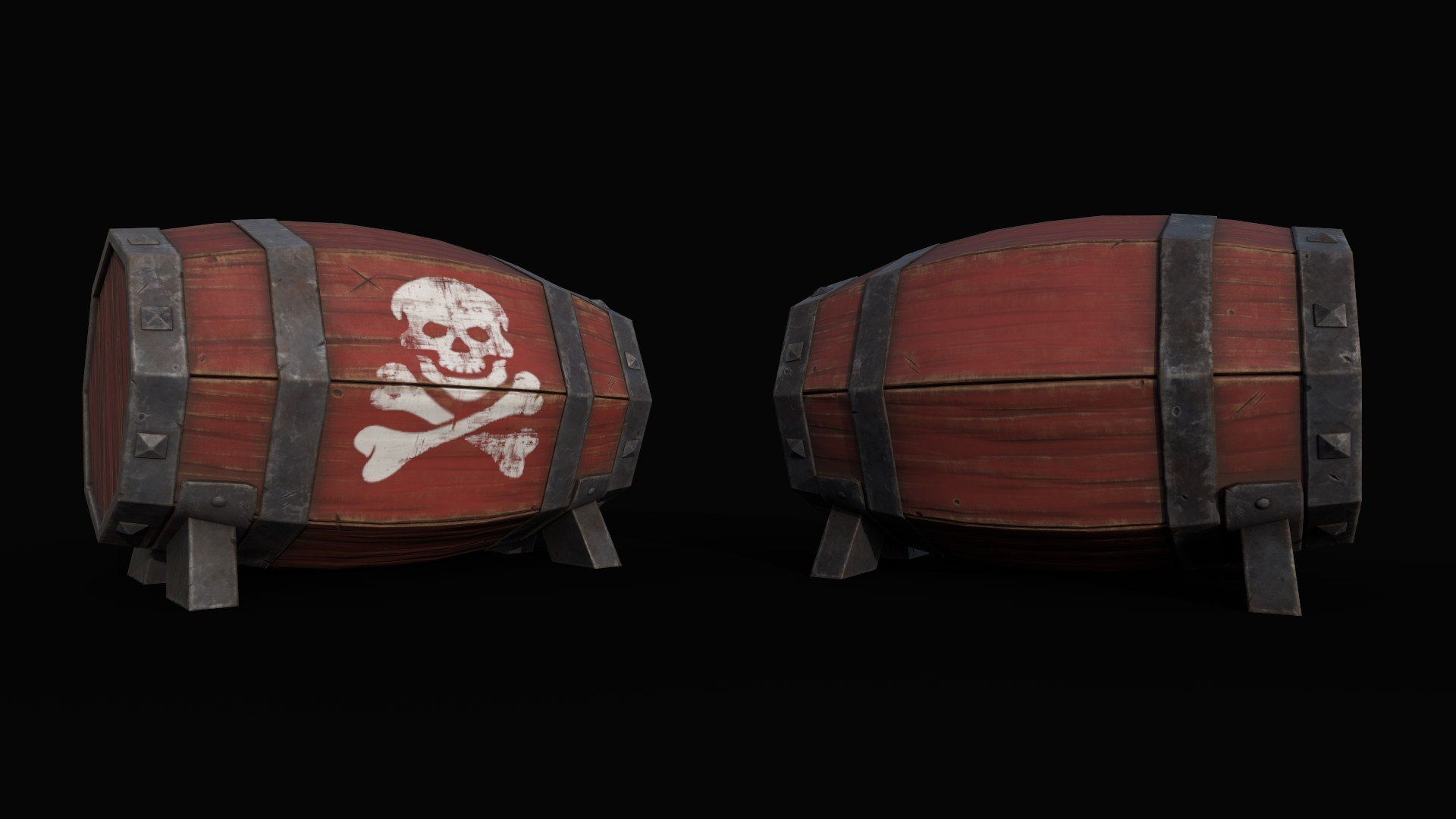 3D Gunpowder Barrels - TurboSquid 2277696