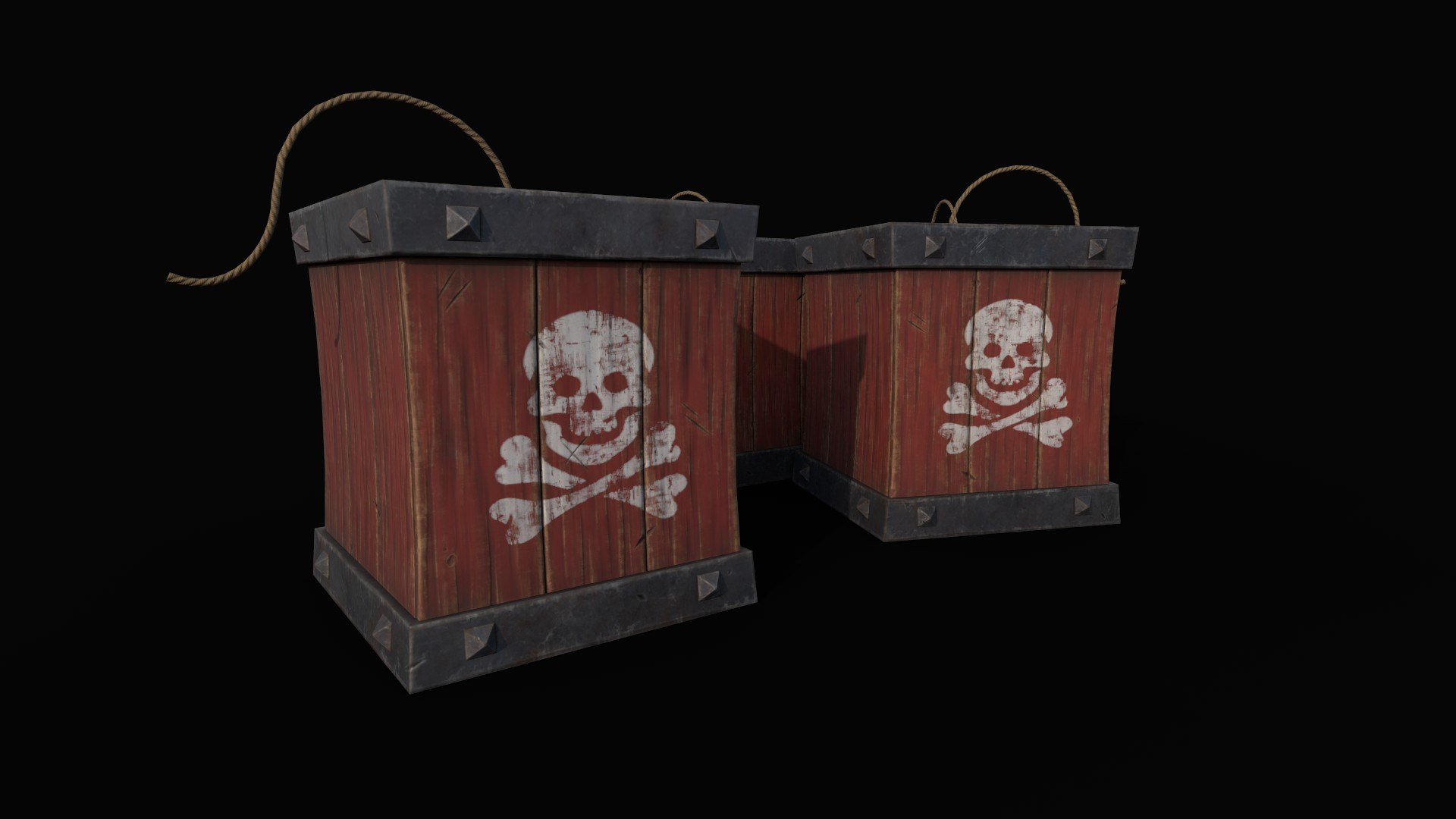 3D Gunpowder Barrels - TurboSquid 2277696