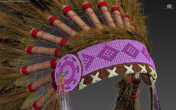 3D model traditional headdress - TurboSquid 1703179