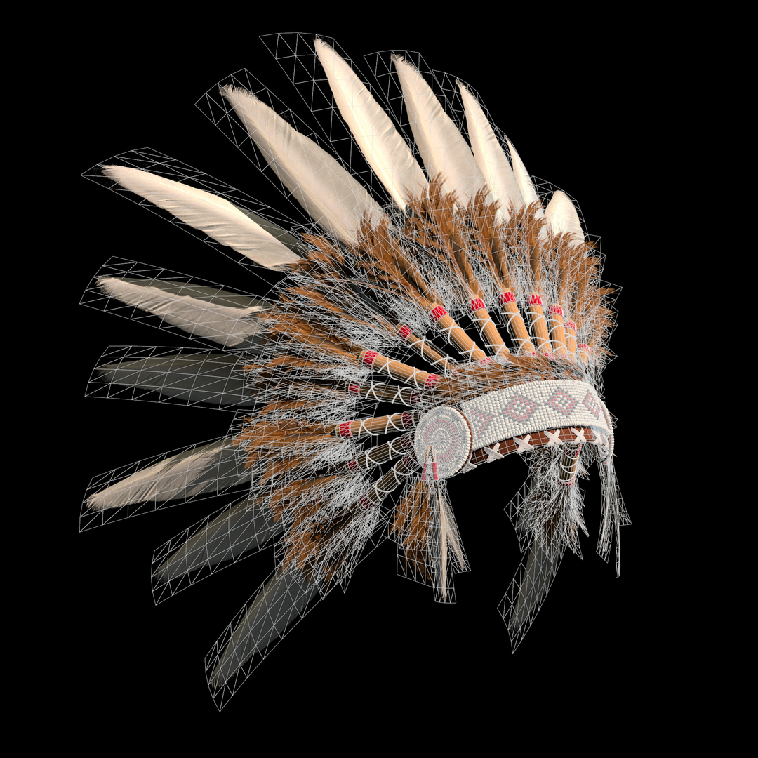 3D model traditional headdress - TurboSquid 1703179