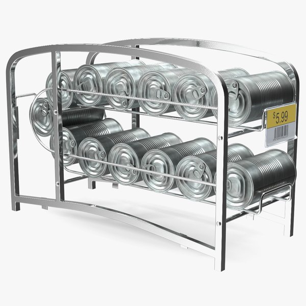 modelo 3d Tin Can Dispenser with Tin Cans and Price Label - TurboSquid ...