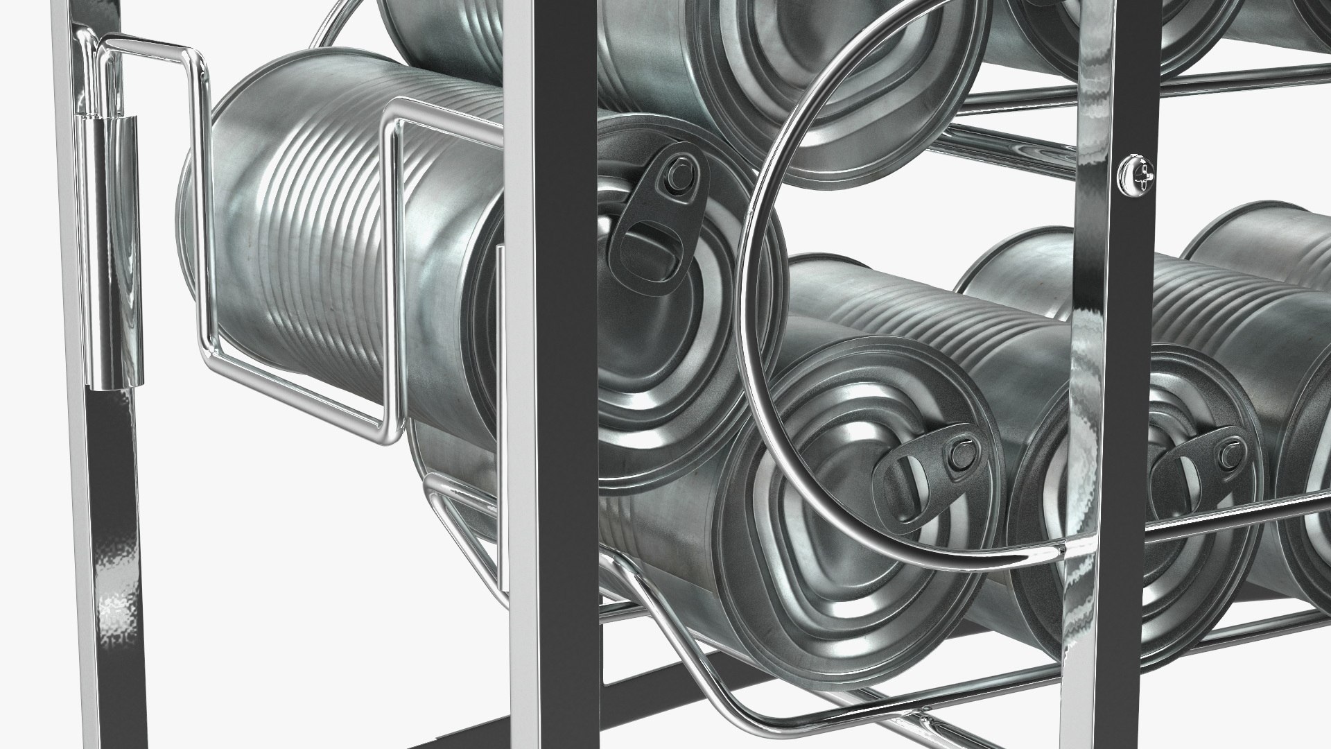 3D Tin Can Dispenser with Tin Cans and Price Label - TurboSquid 2031848