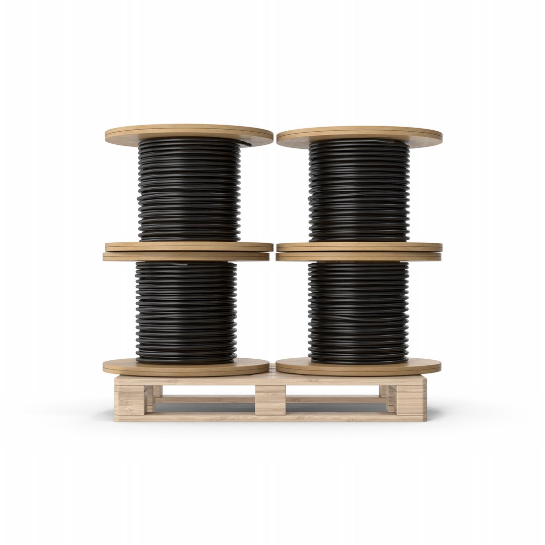 3D Cable Reel Drums On Pallet - TurboSquid 1989116