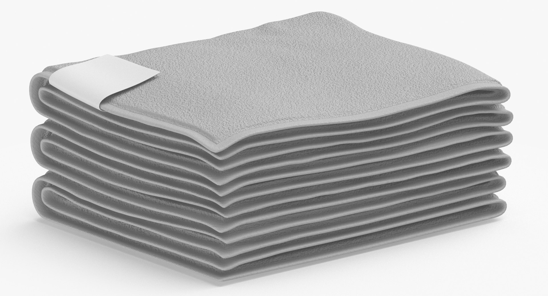 3D Folded Bath Towels Medium 3 Pile White Blue and Gray - TurboSquid ...