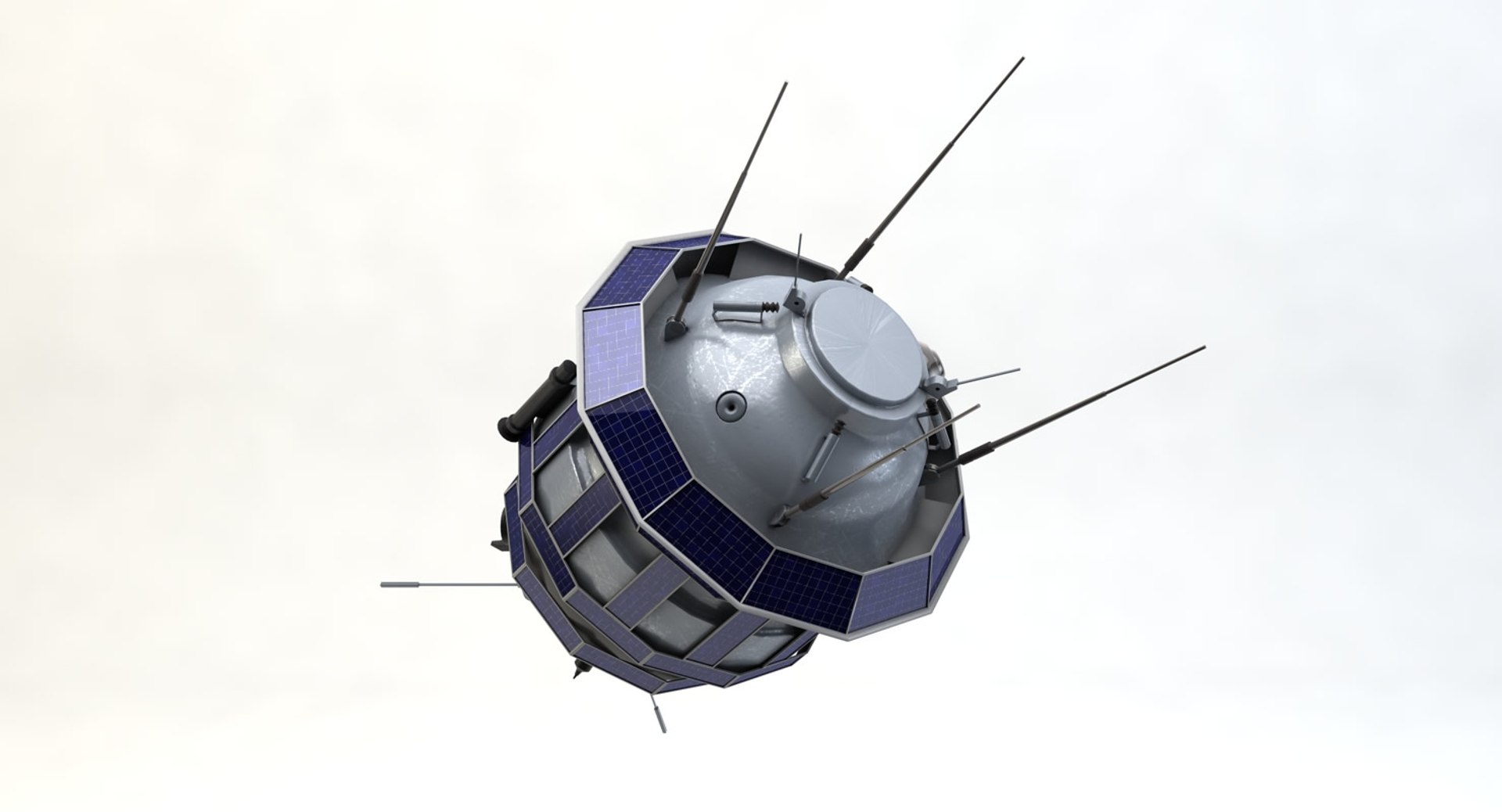 3d Luna 3 Spacecraft Model