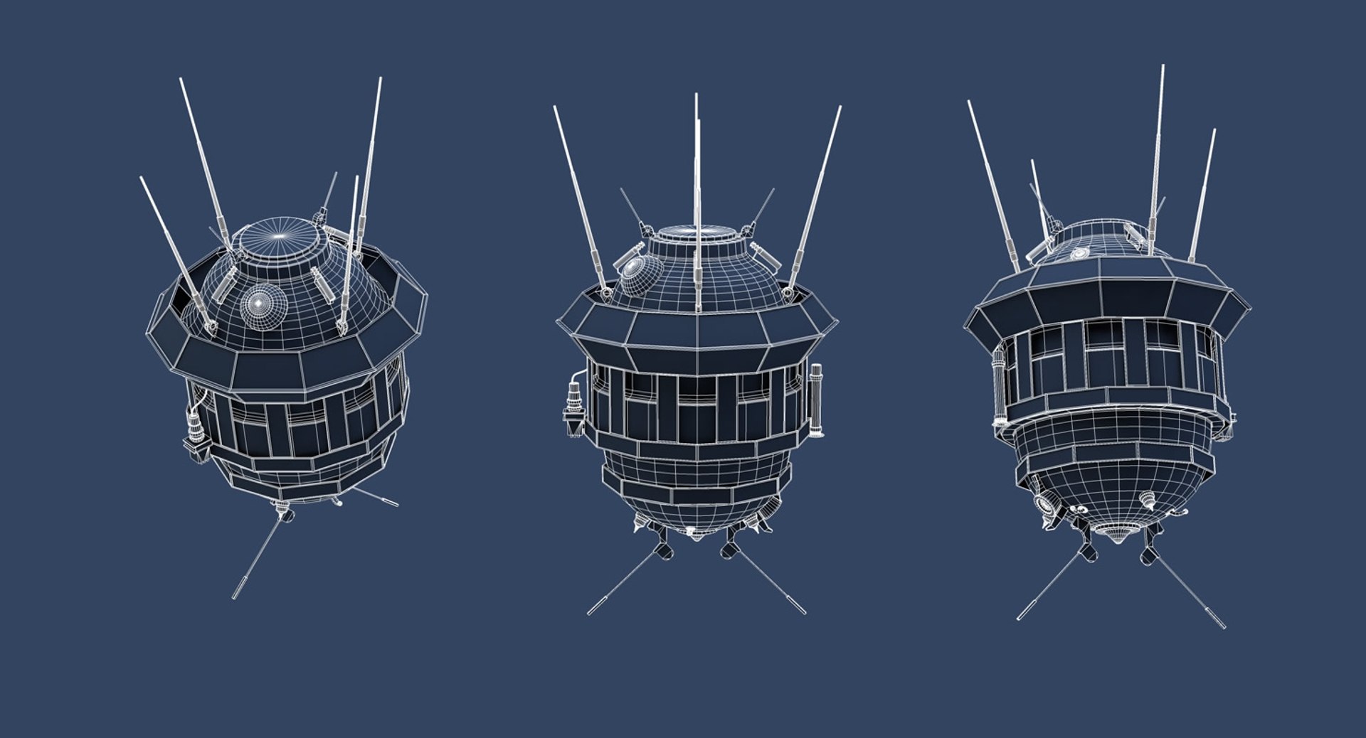 3d Luna 3 Spacecraft Model