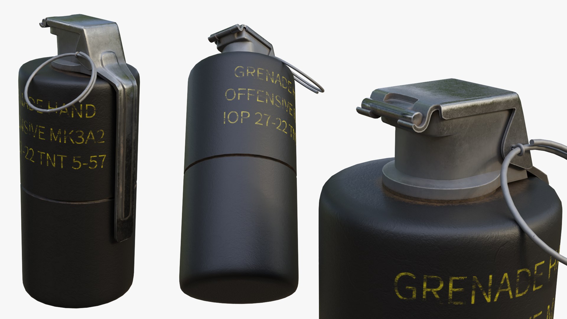 MK3A2 Concussion Grenade 3D Model - TurboSquid 2245074