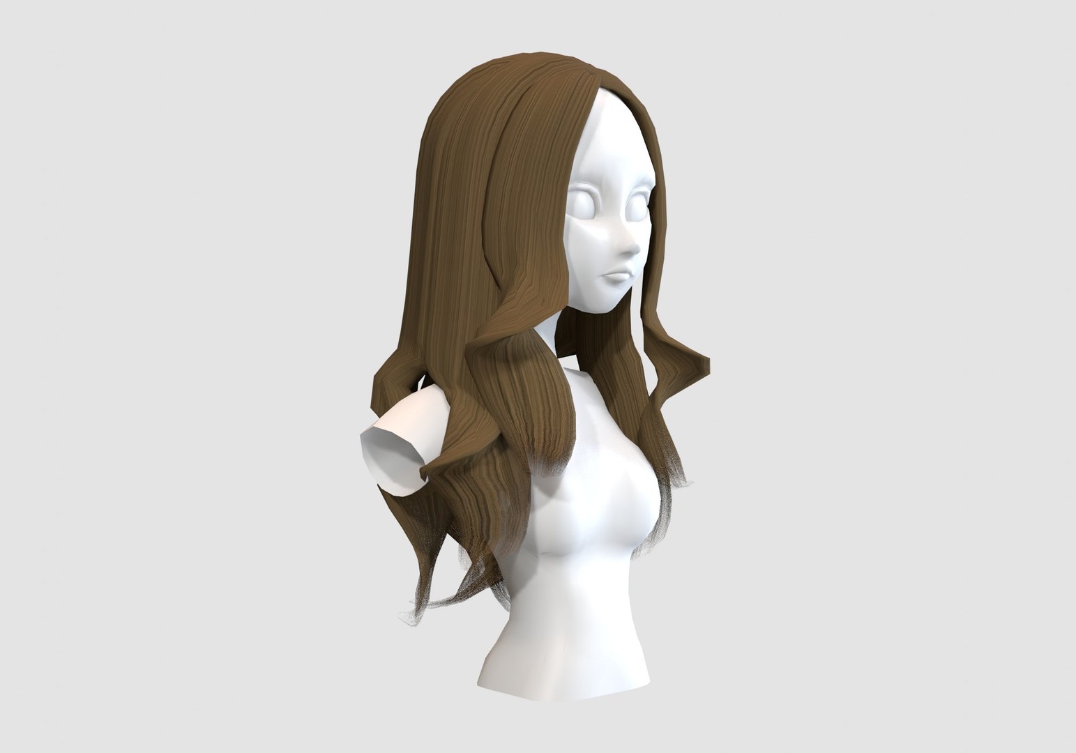 3D Model Curly Female Hairstyle - TurboSquid 1921542