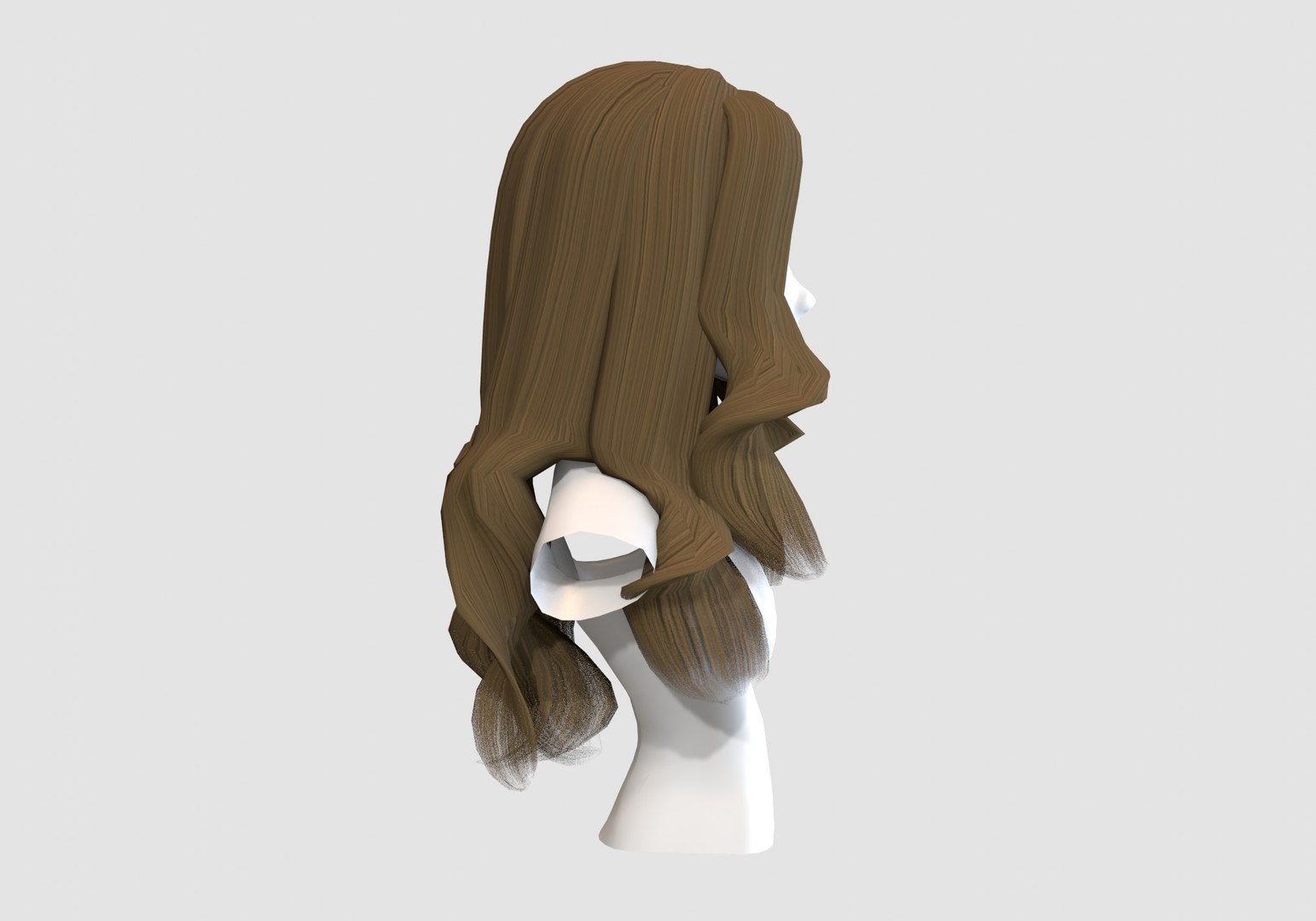 3D Model Curly Female Hairstyle - TurboSquid 1921542