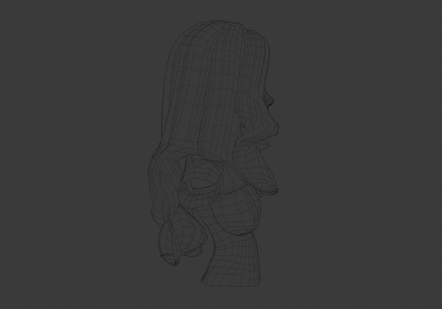 3D Model Curly Female Hairstyle - TurboSquid 1921542