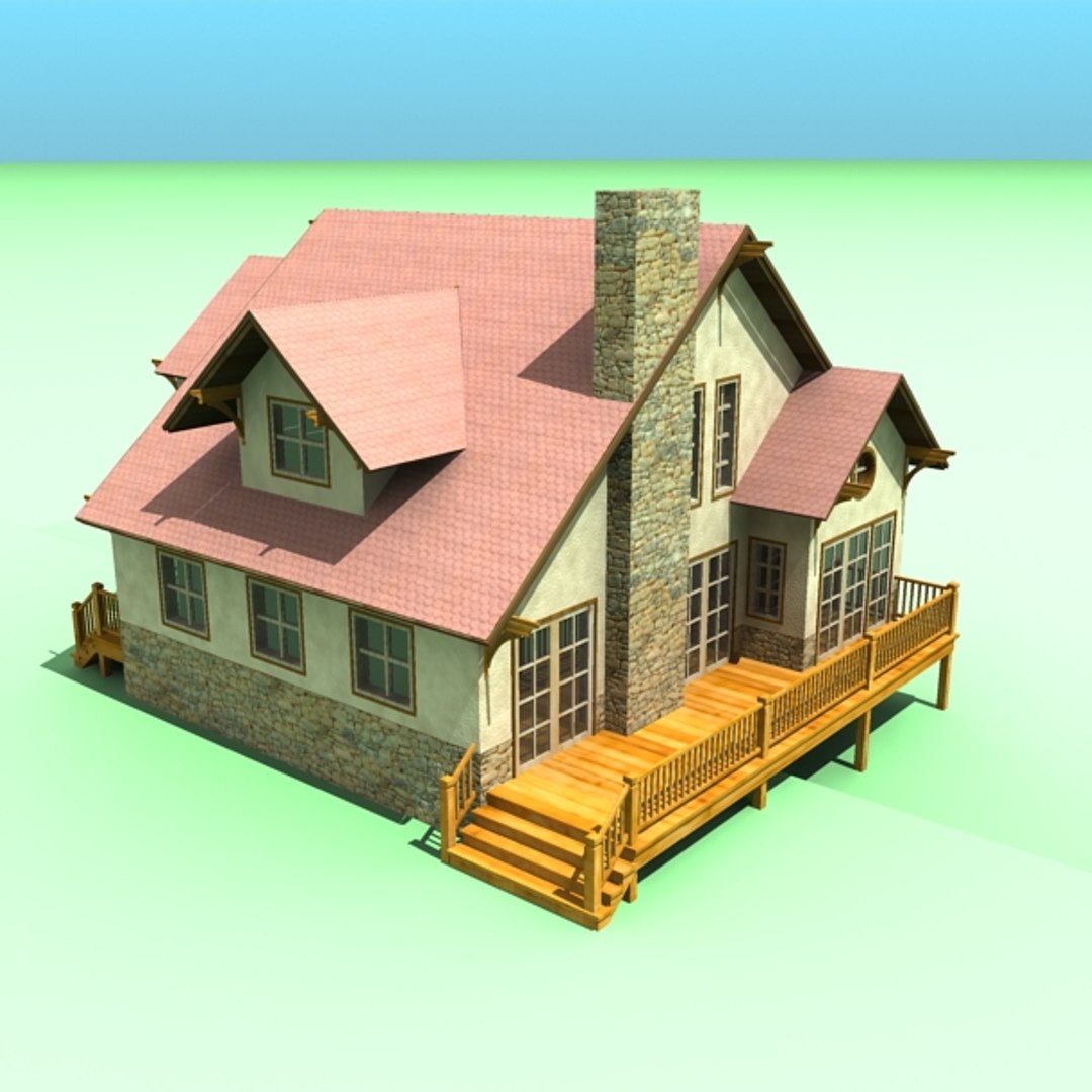 Simple House 3ds
