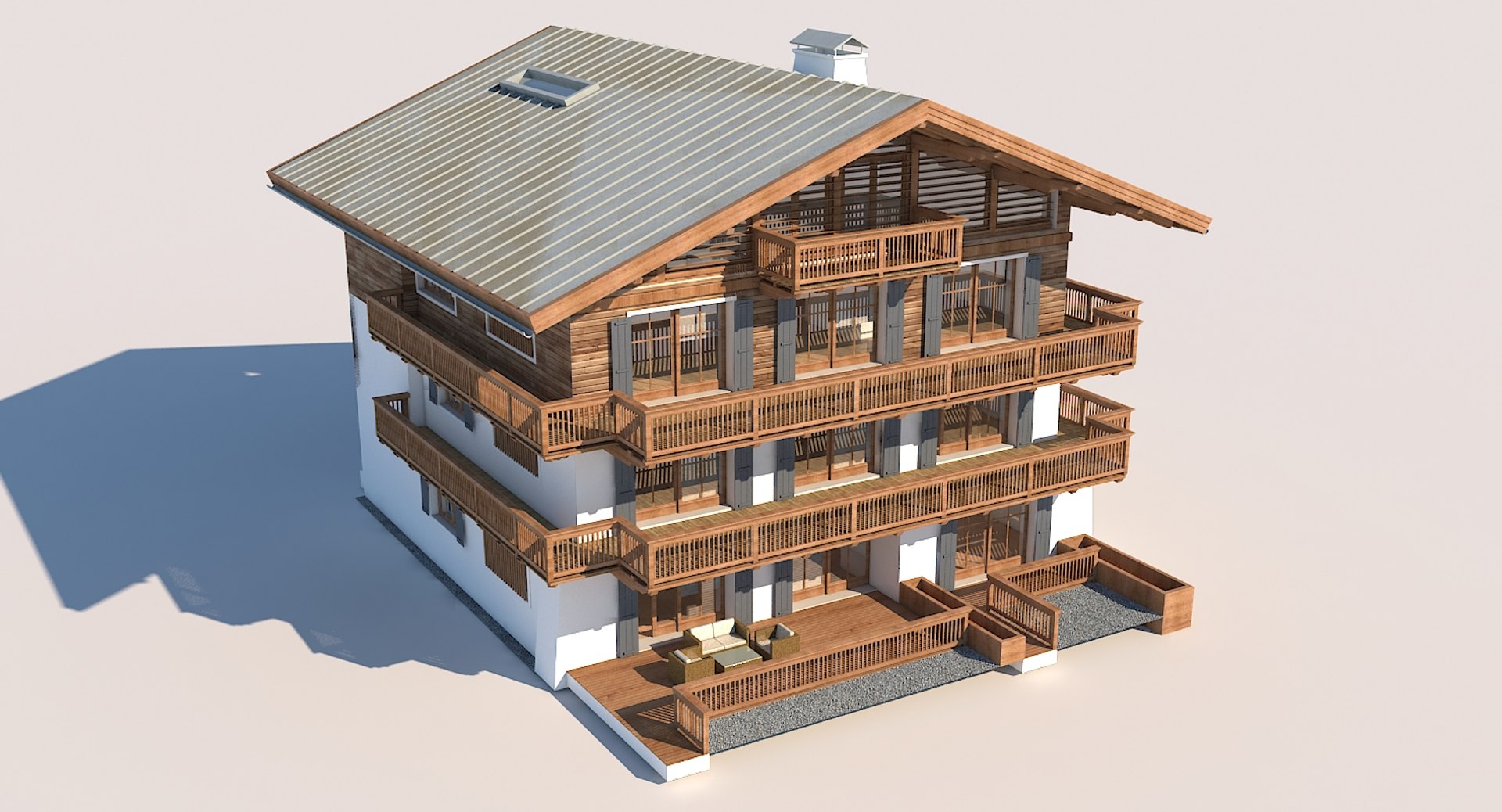 3ds Max Tyrolean House