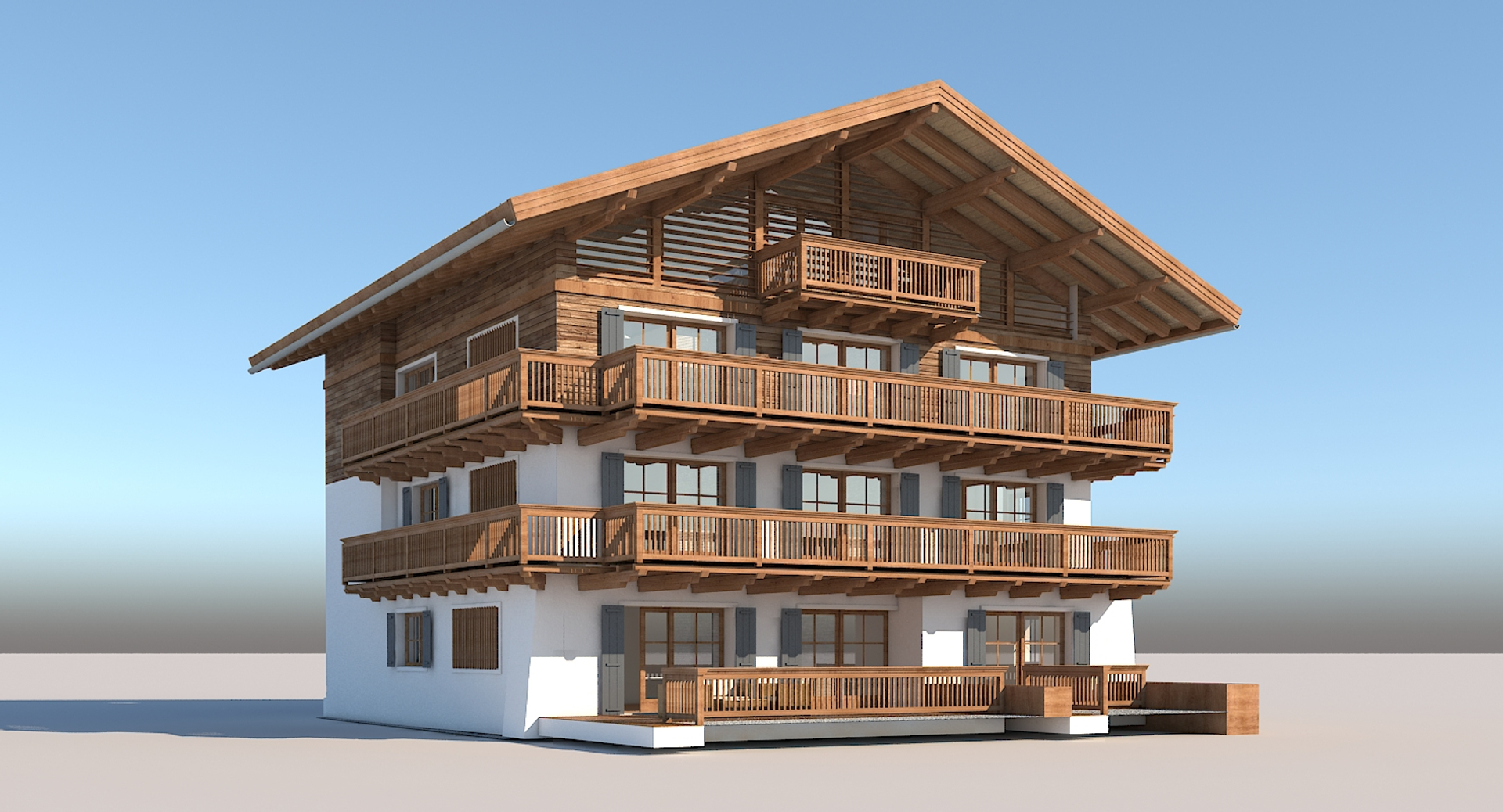 3ds Max Tyrolean House