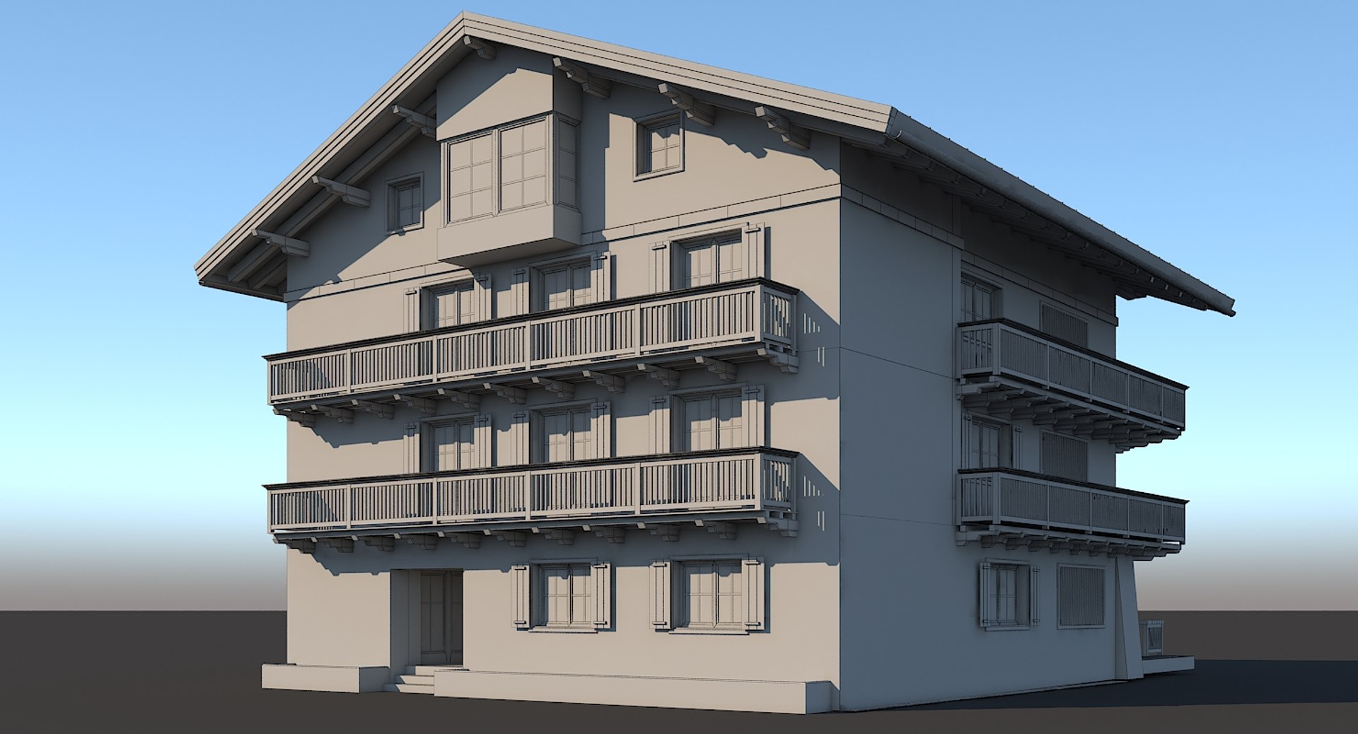 3ds Max Tyrolean House