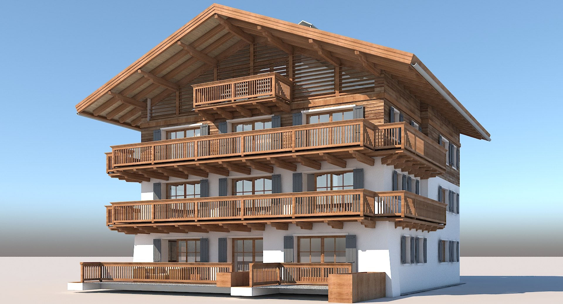 3ds Max Tyrolean House