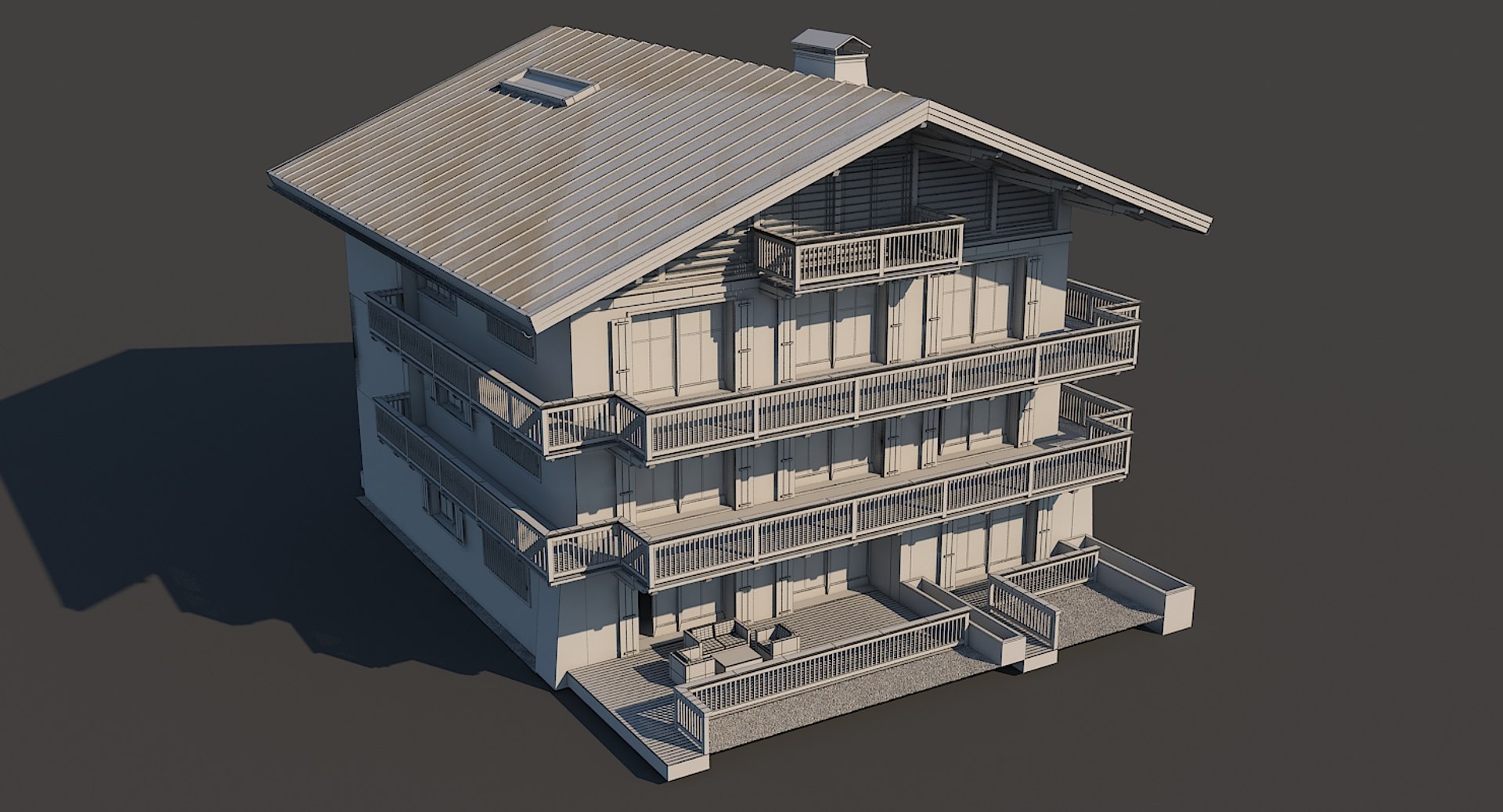 3ds Max Tyrolean House