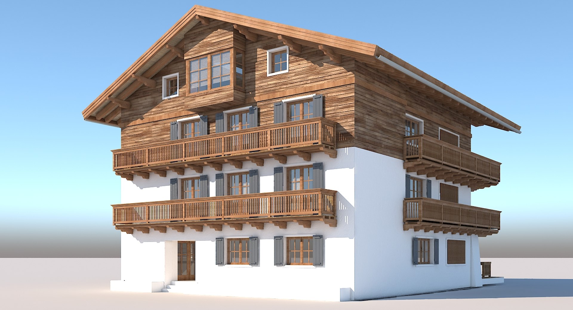 3ds Max Tyrolean House