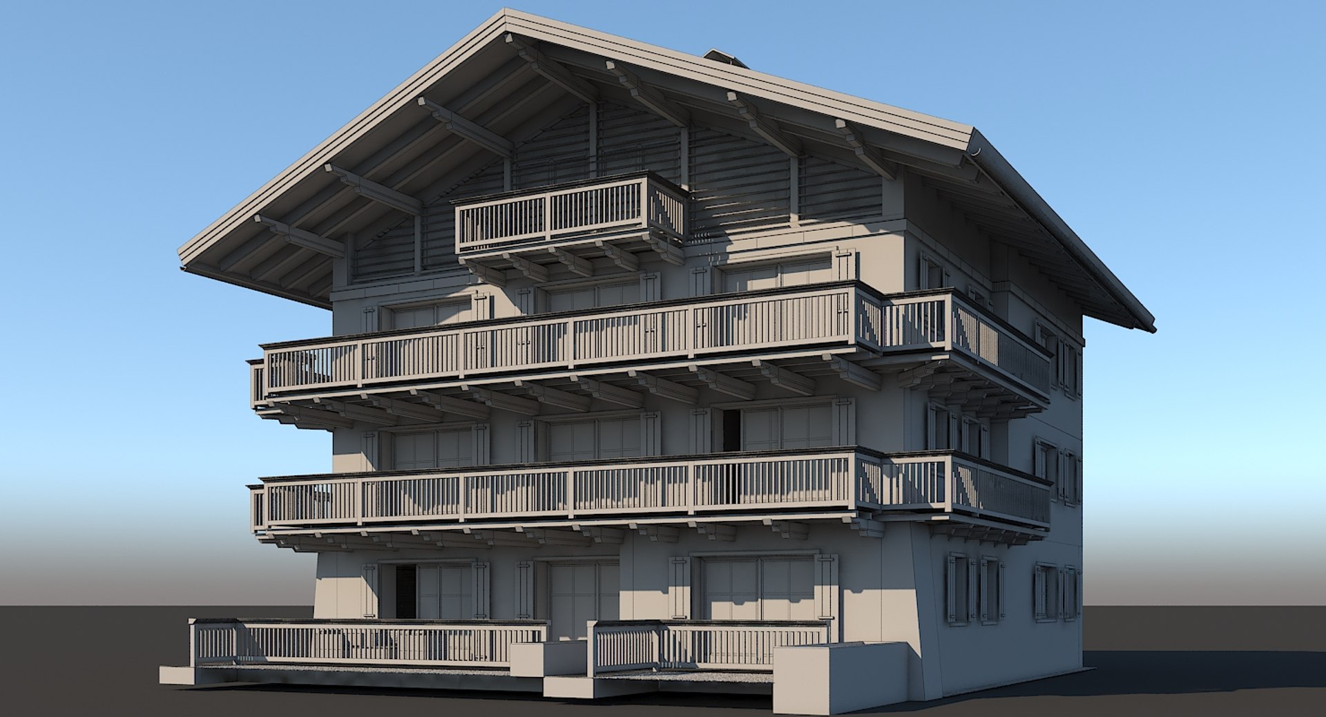 3ds Max Tyrolean House