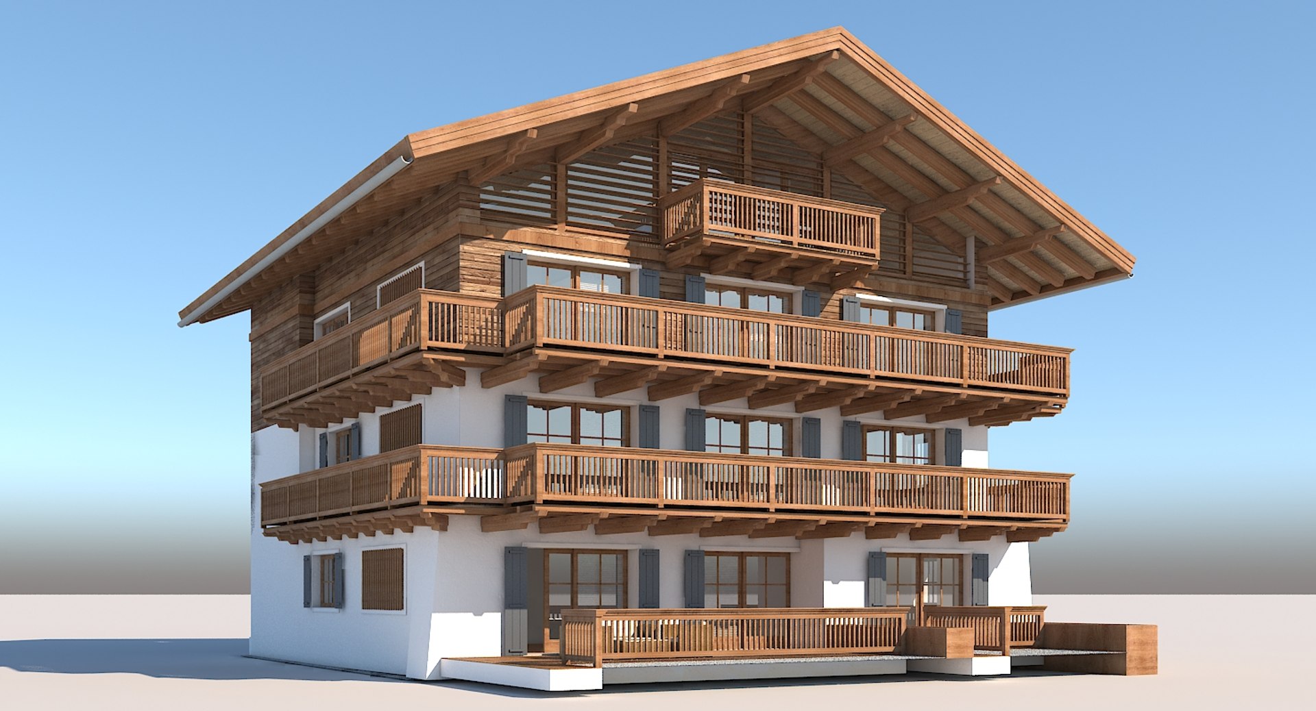 3ds Max Tyrolean House