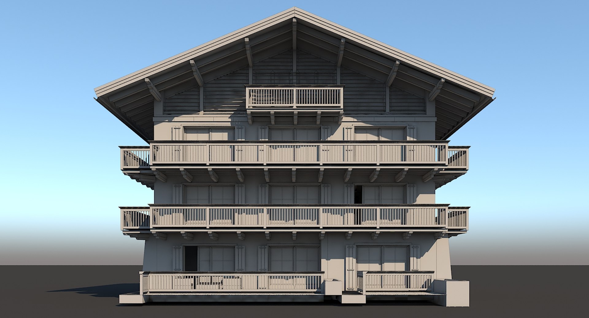 3ds Max Tyrolean House