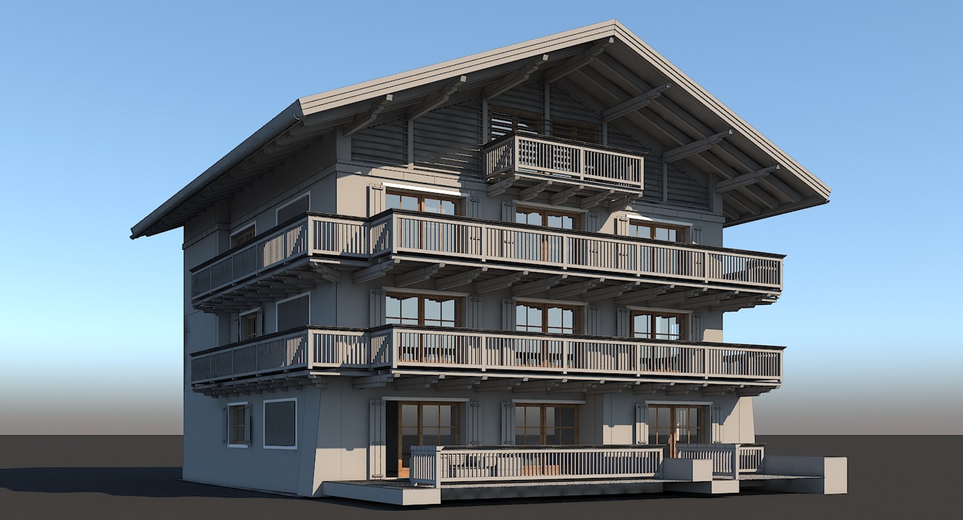 3ds Max Tyrolean House