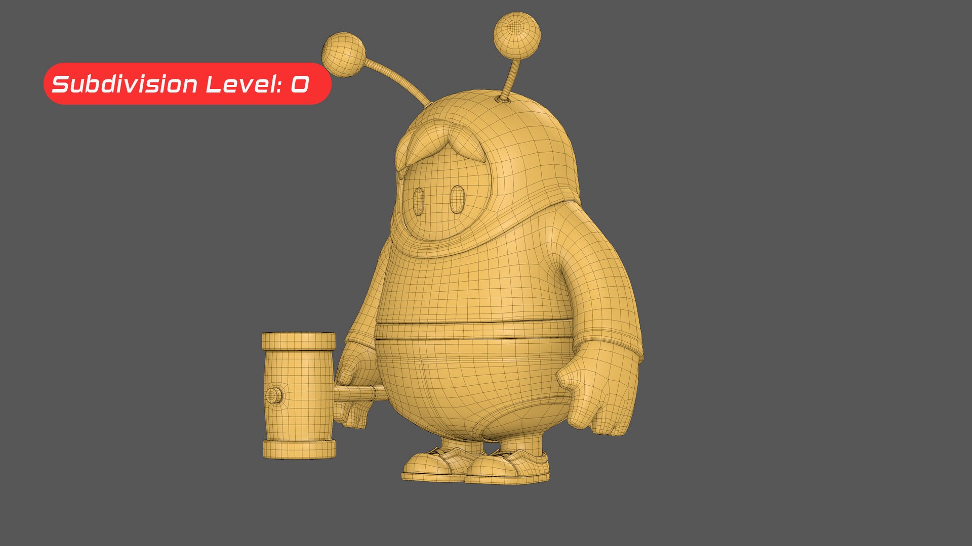 3d Fall Guys Chapolin Game Character Model Turbosquid 1927986