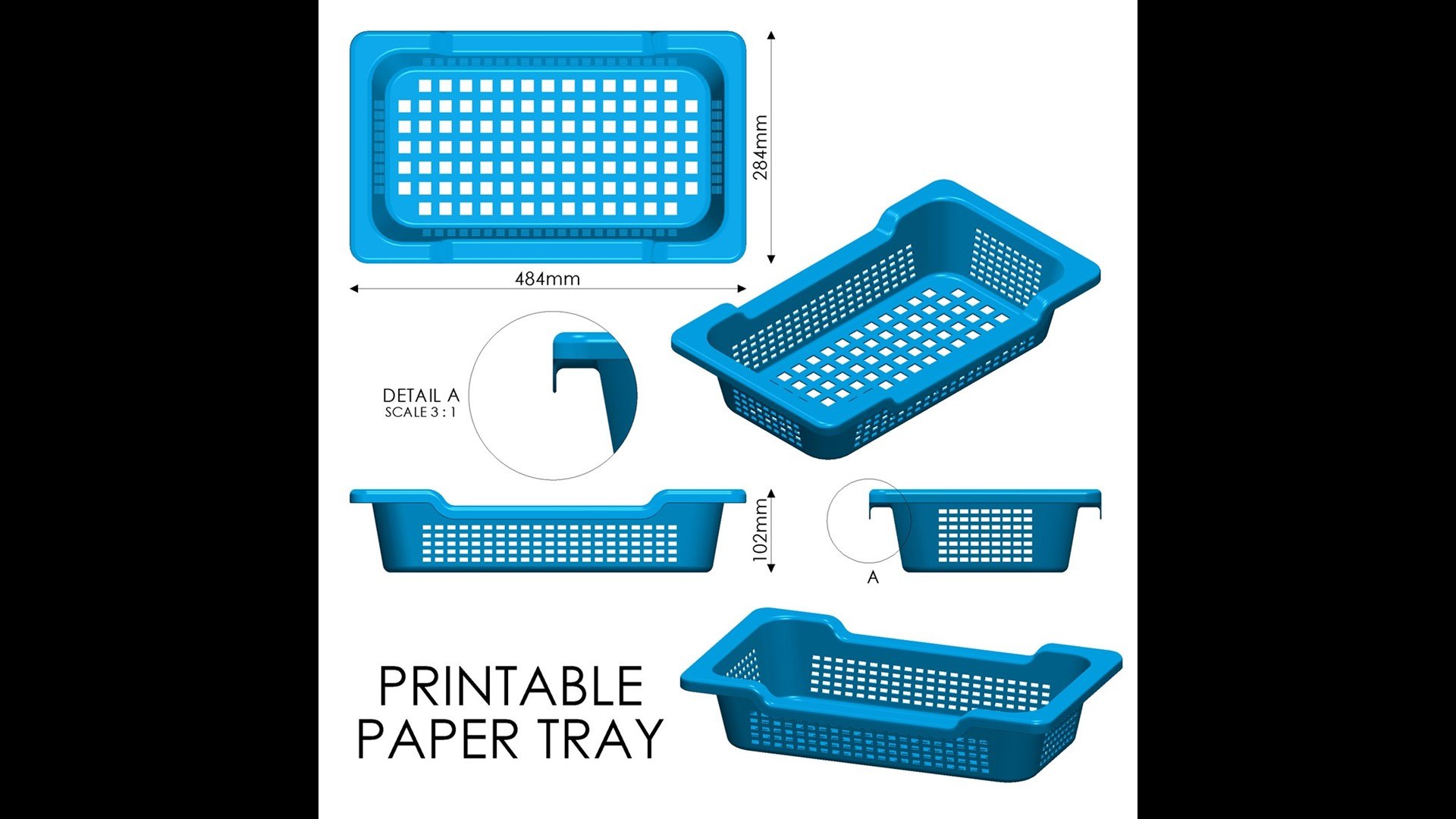 3D Model Paper Tray Basket - TurboSquid 2285931