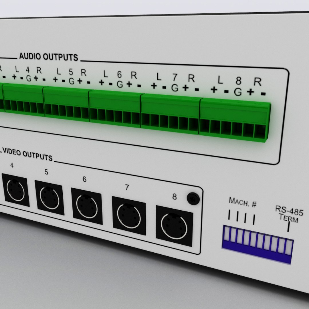 s-video balanced matrix switcher 3d model