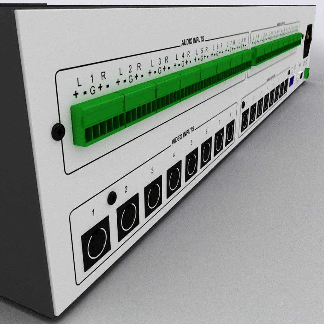 s-video balanced matrix switcher 3d model