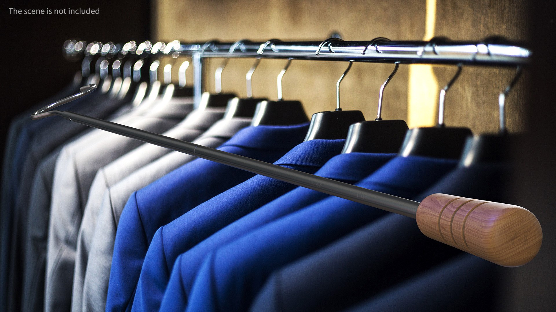 3D Hanger Retriever Pole With Wooden Handle - TurboSquid 2076145