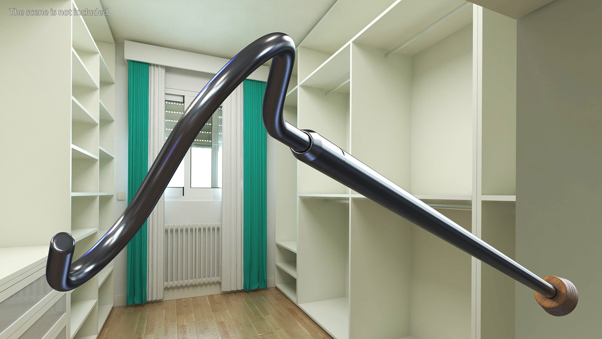 3D Hanger Retriever Pole With Wooden Handle - TurboSquid 2076145