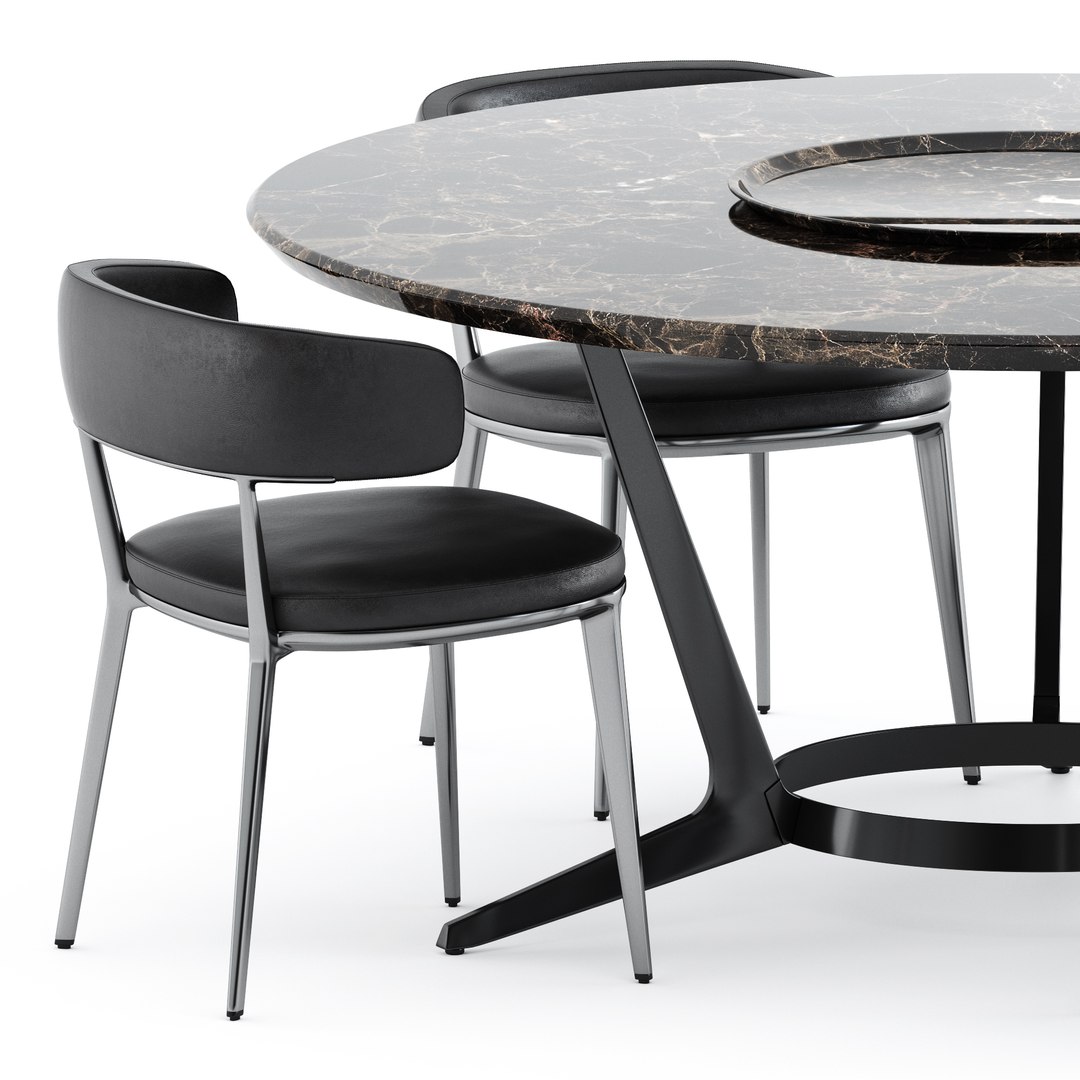 Astrum Round Table And Caratos Chair 3D Model - TurboSquid 1845237