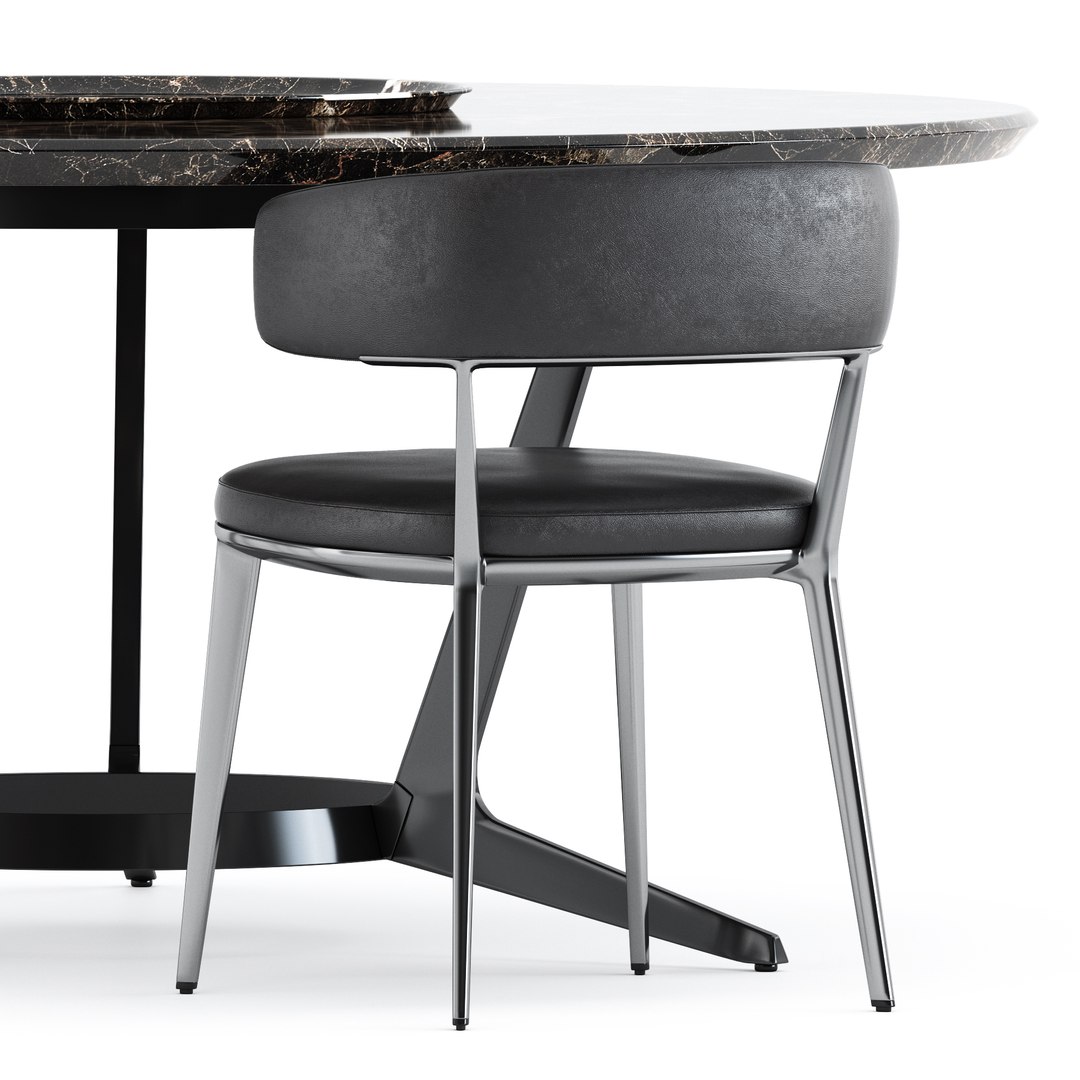 Astrum Round Table And Caratos Chair 3D Model - TurboSquid 1845237