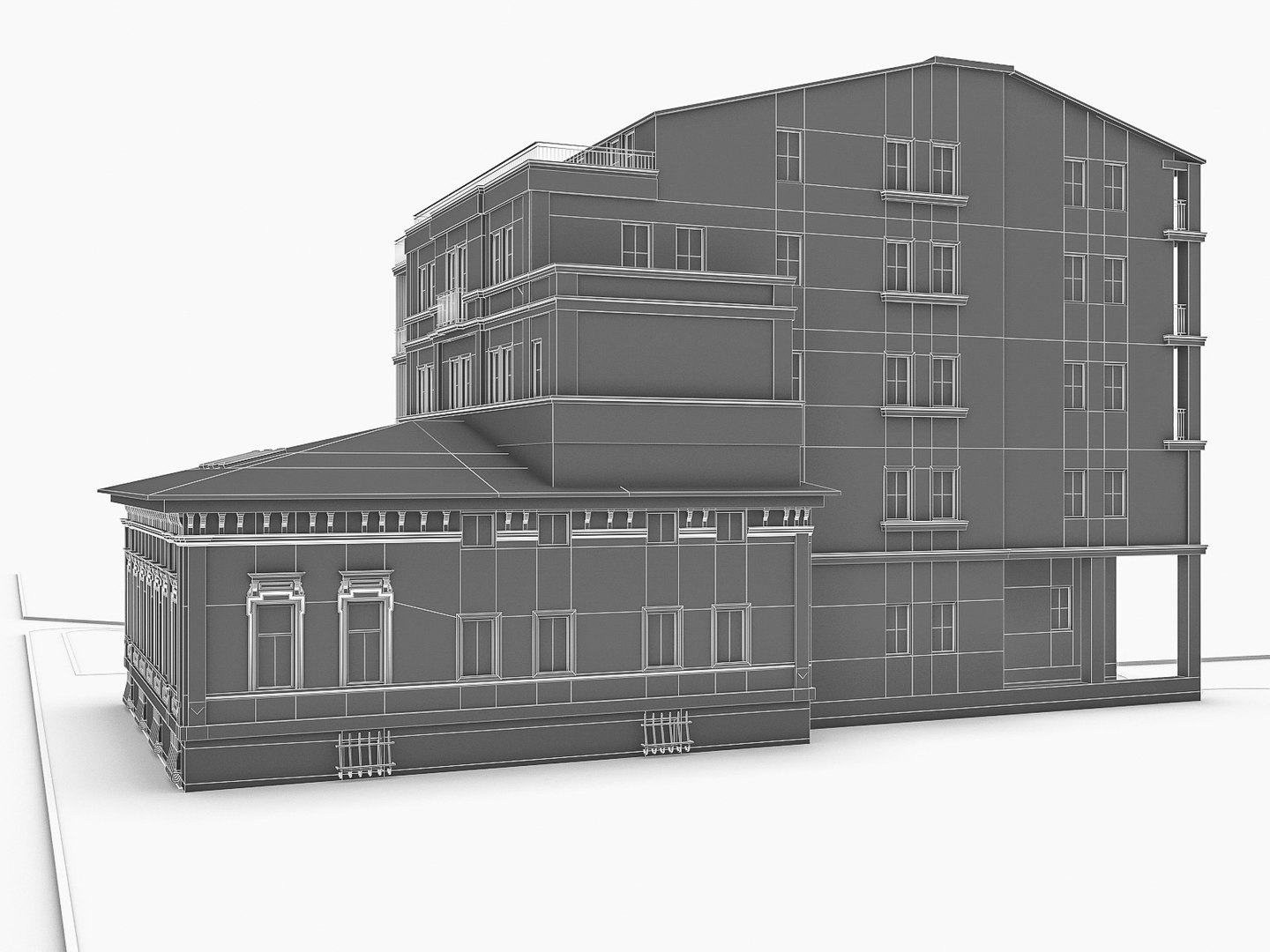 3d Max Traditional Residential Building