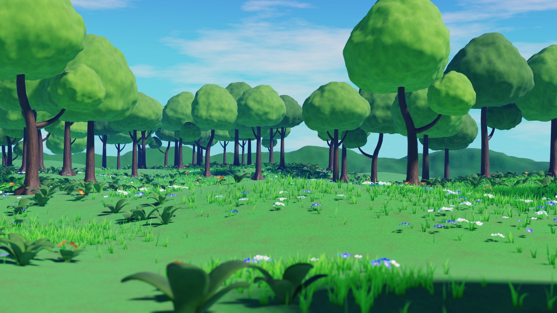 Stylized Animated Forest Meadow - Blender 3D - TurboSquid 2215610
