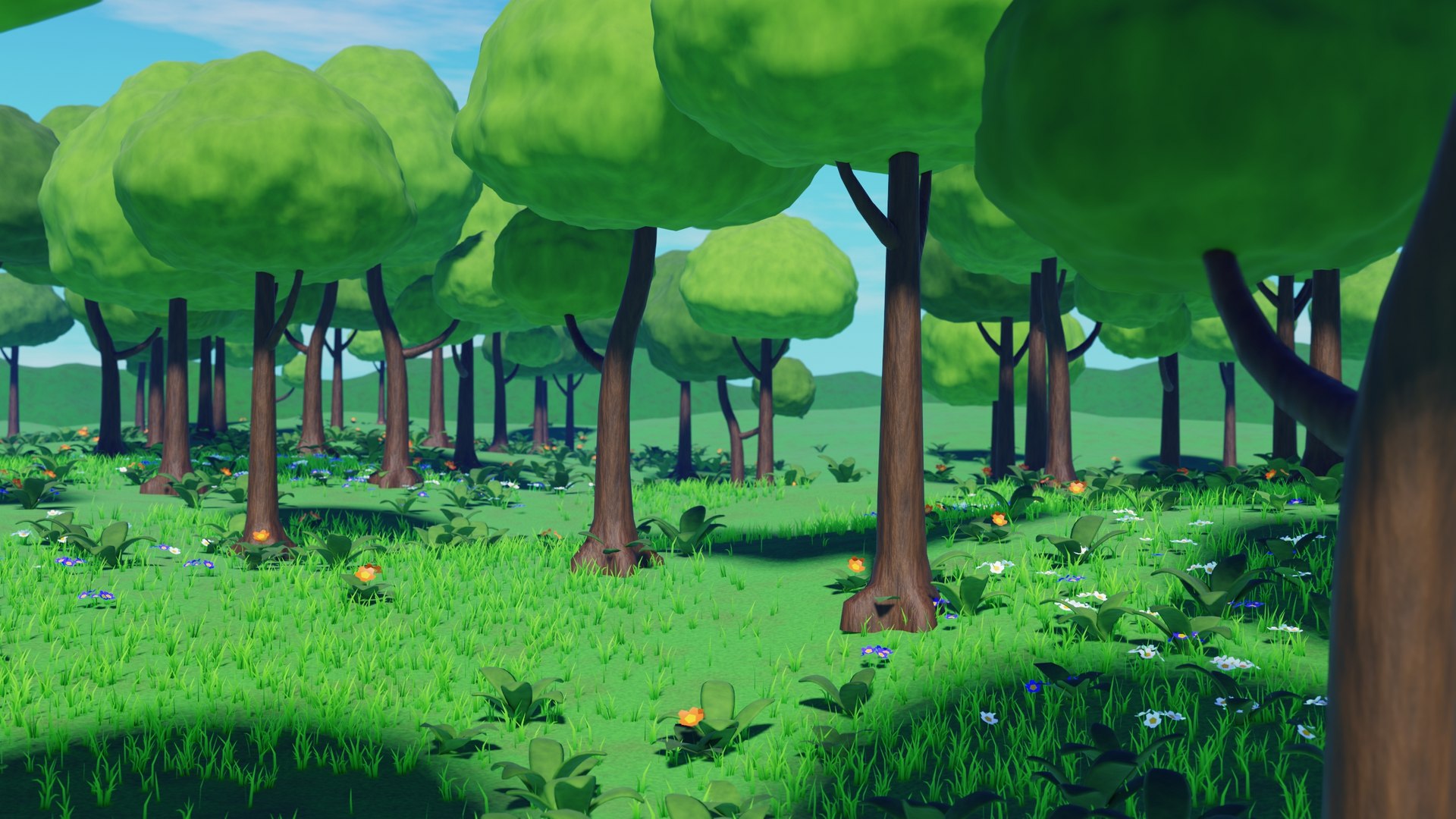 Stylized Animated Forest Meadow - Blender 3D - TurboSquid 2215610